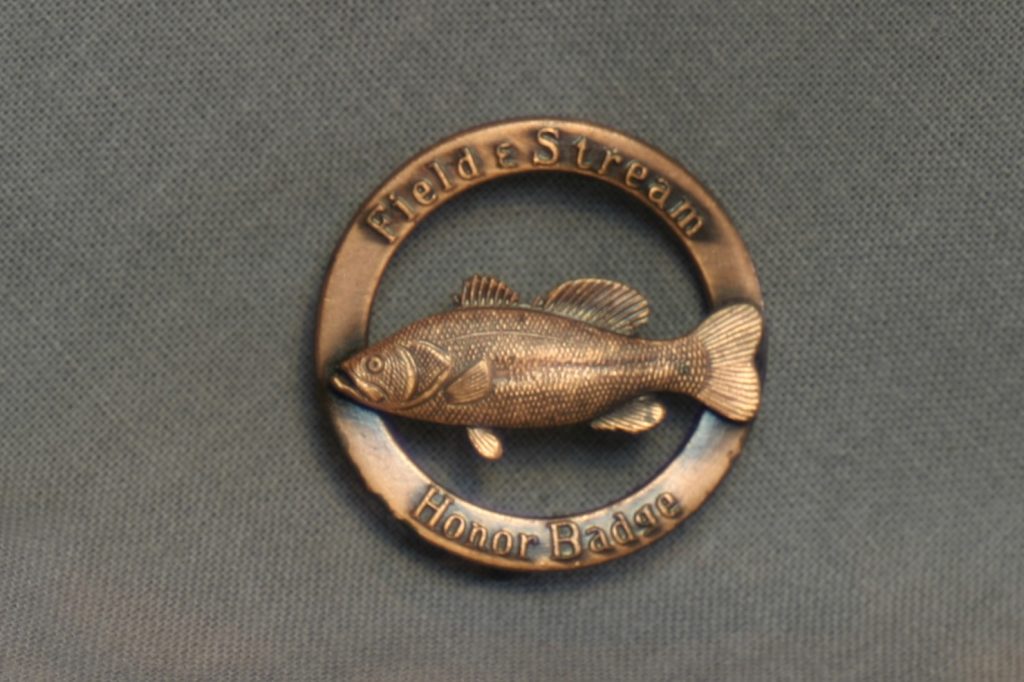 Field & Stream Honor Badge 5lb 4oz Striped Bass Pin - Lava Creek ...