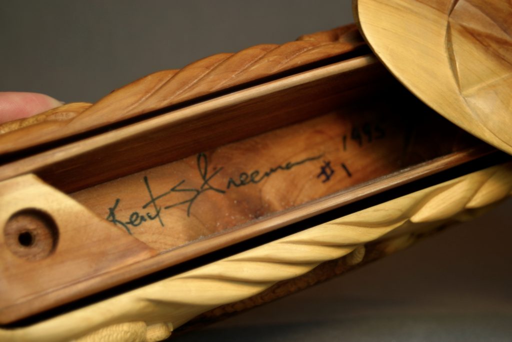 Freeman, Kent Carved Decorative Western Cedar Box Turkey Call - Lava ...