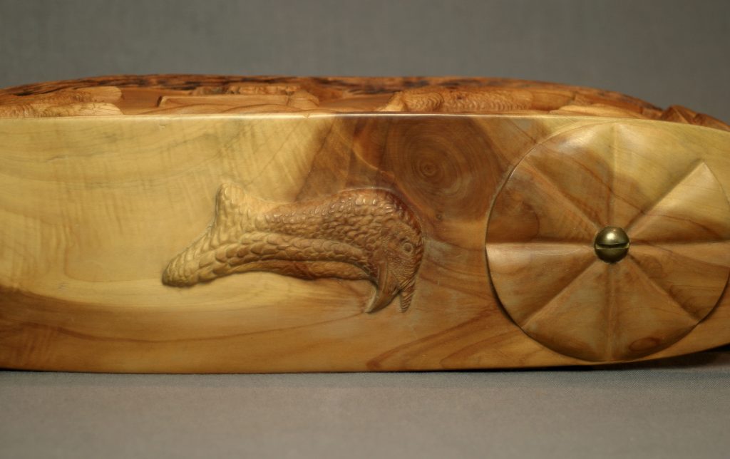 Freeman, Kent Carved Decorative Western Cedar Box Turkey Call - Lava ...