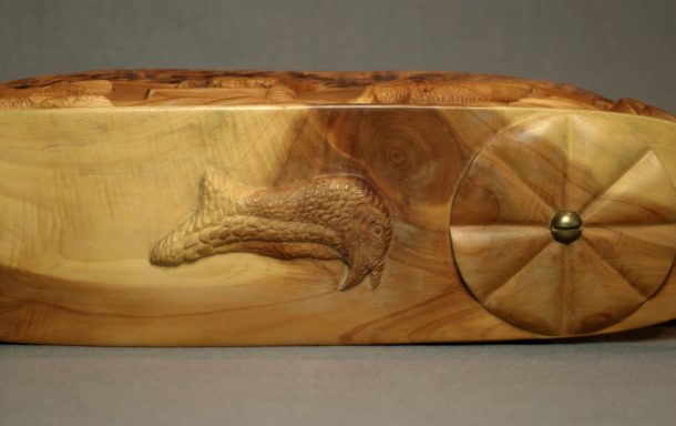 Freeman, Kent Carved Decorative Western Cedar Box Turkey Call - Lava ...