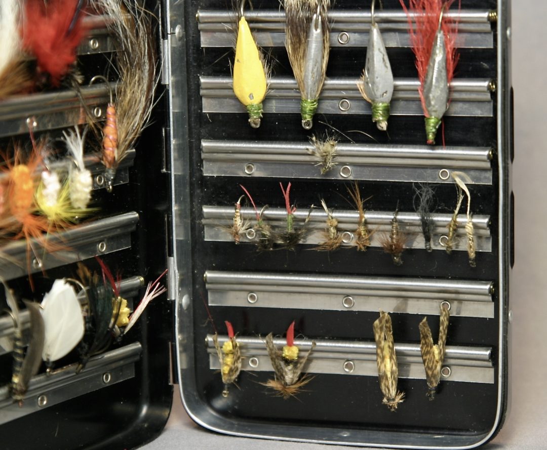 Perrine Black Perforated Fly Box w/Flies - Lava Creek Trading Company