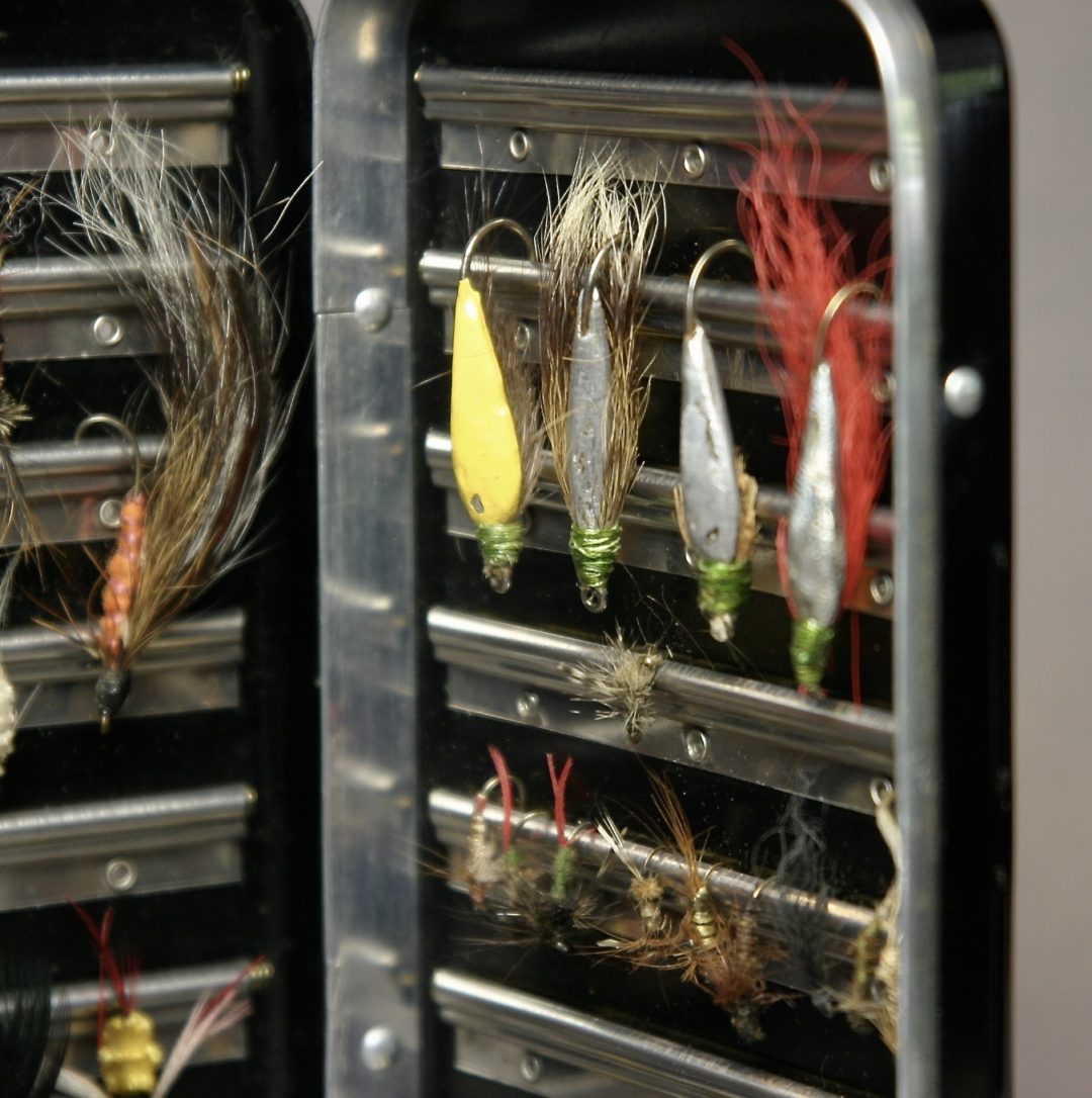 Perrine Black Perforated Fly Box w/Flies - Lava Creek Trading Company