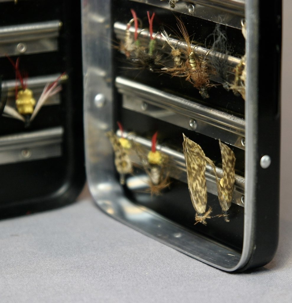 Perrine Black Perforated Fly Box w/Flies - Lava Creek Trading Company